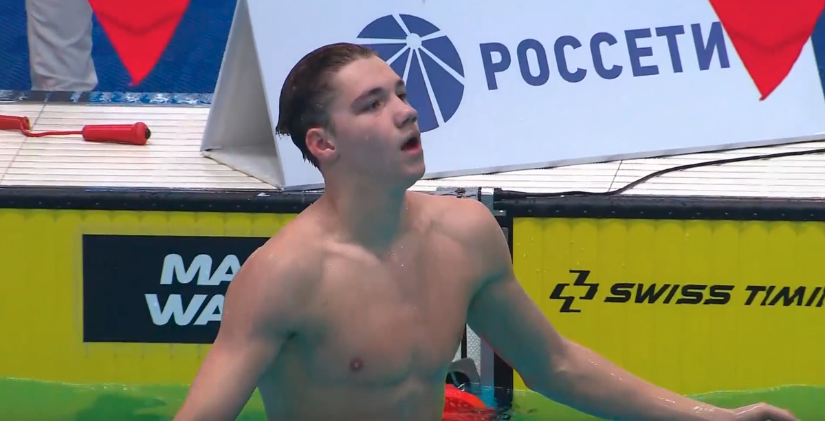 Russia. Salnikov Cup. Day 1. Egor Kornev: 100 stile libero (45.18 ...