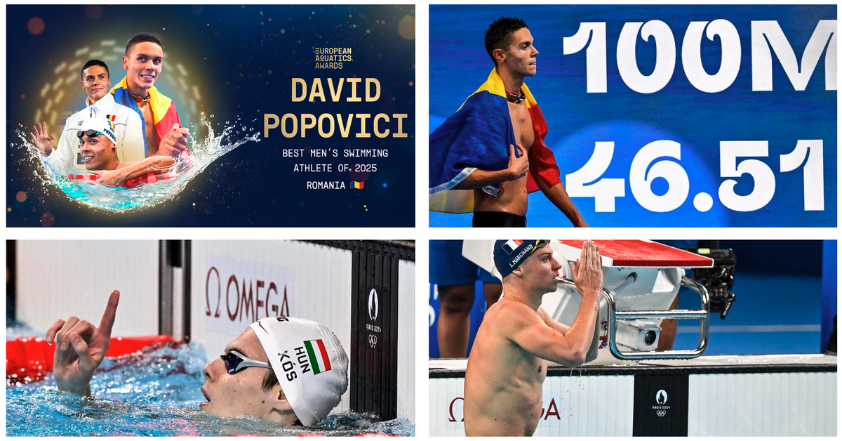David Popovici è è il nuotatore europeo dell’anno, davanti a Lèon Marchand.
